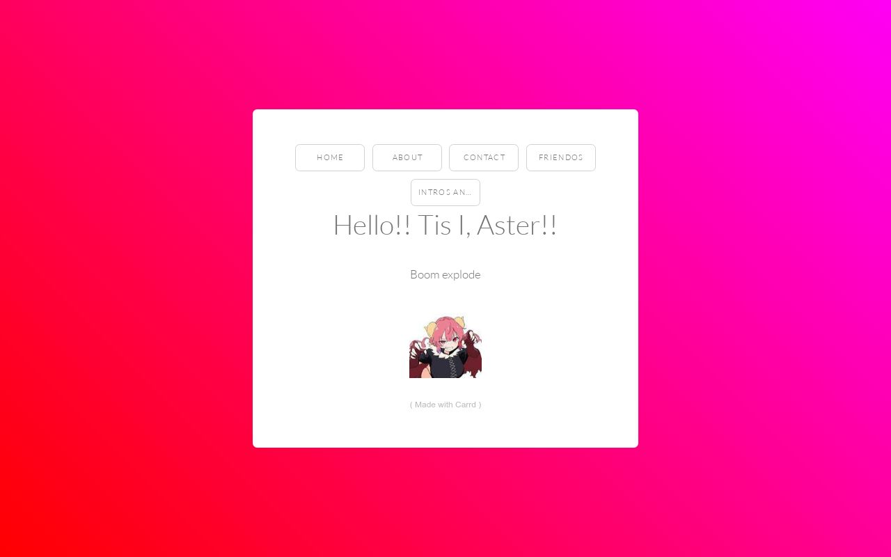 My Carrd! ⋆.ೃ࿔*:･